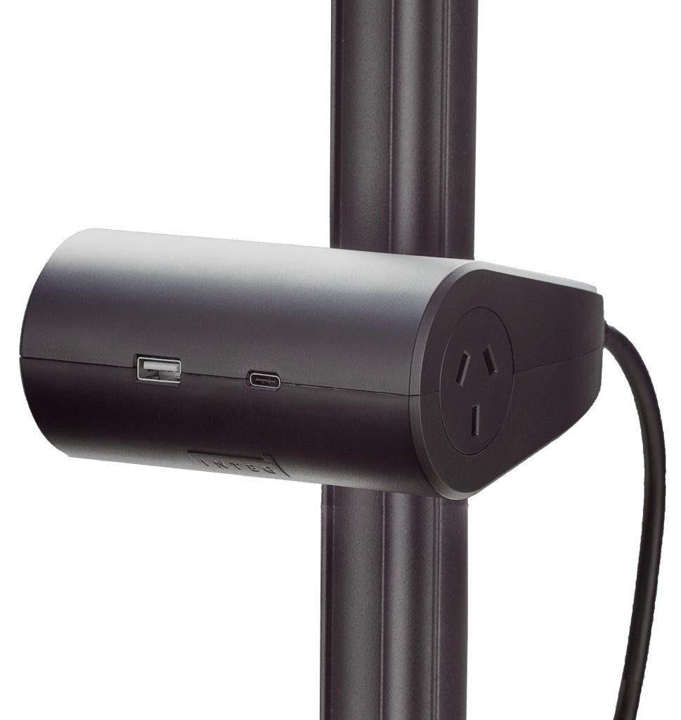 USB Fast Charge - Integ ergonomic monitor stands and mounts