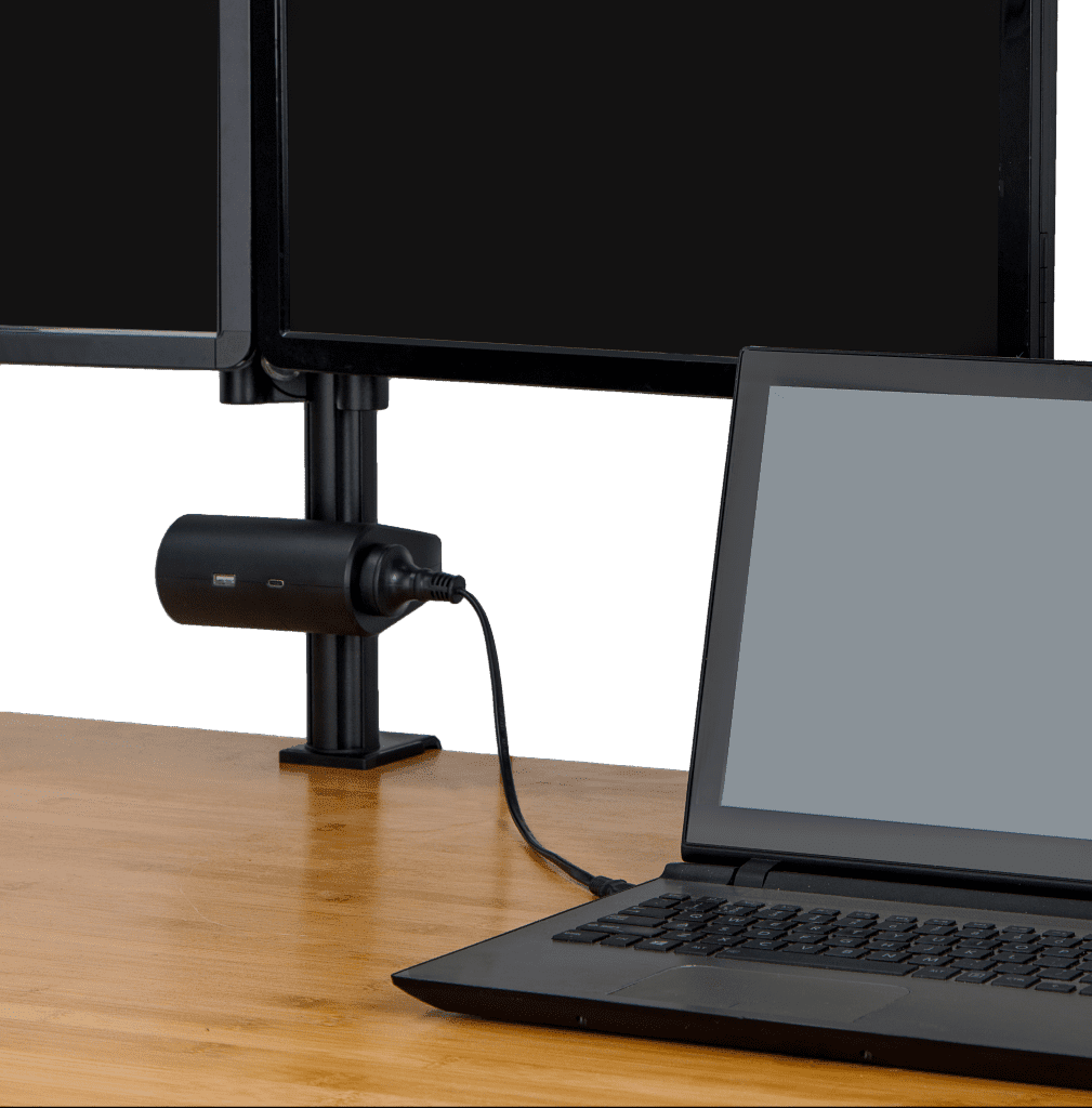USB Fast Charge - Integ ergonomic monitor stands and mounts