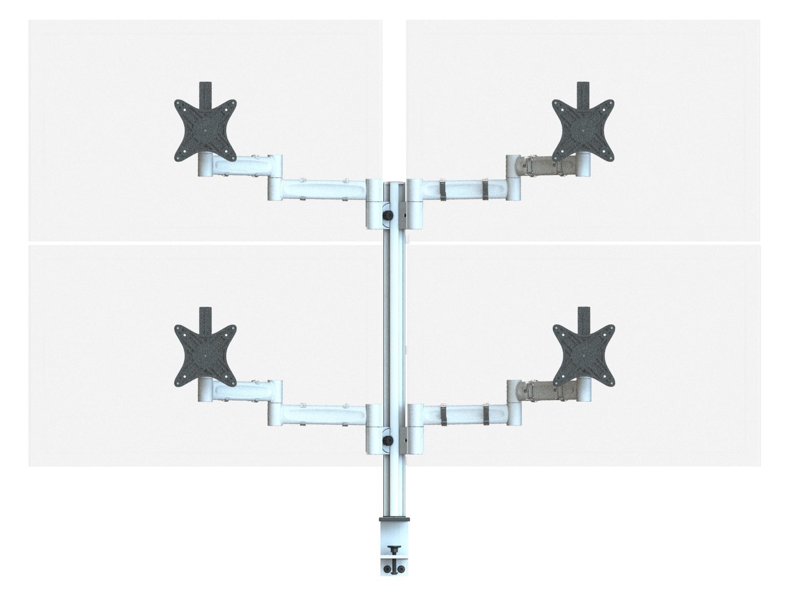 Ergonomic Triple, Quad & Multi Monitor Mounting Arms & Stands
