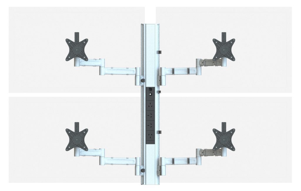 Ergonomic Triple, Quad & Multi Monitor Mounting Arms & Stands